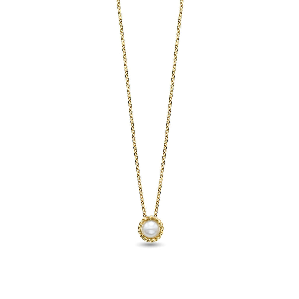 14K Gold & Pearl Cable Pendant | Phillip Gavriel