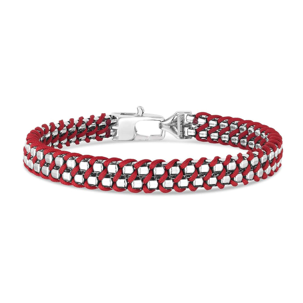 Silver & Woven Cord Bracelet | Phillip Gavriel